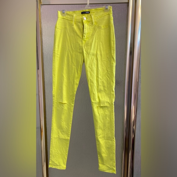 Fashion Nova | Jeans | Nwot Fashion Nova Fluorescent Yellow Skinny ...